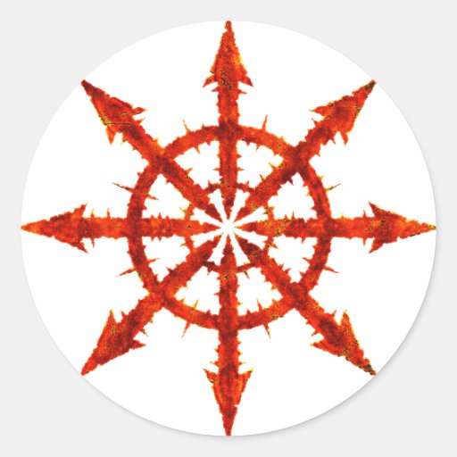 Chaos Symbol Classic Round Sticker | Zazzle