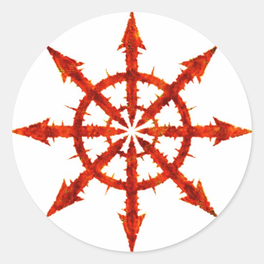 Chaos Symbol Classic Round Sticker | Zazzle.com