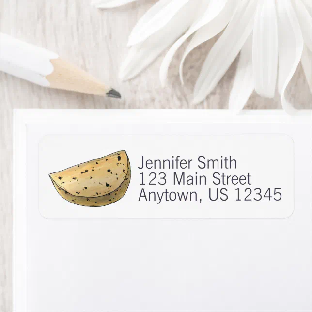 Chapati Roti Indian Food Bread Flatbread Bakery Label | Zazzle