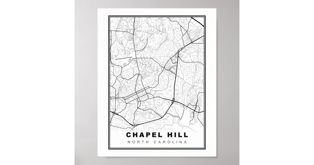 Chapel Hill Map Poster | Zazzle