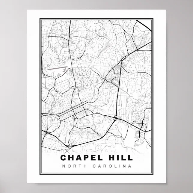 Chapel Hill Map Poster | Zazzle