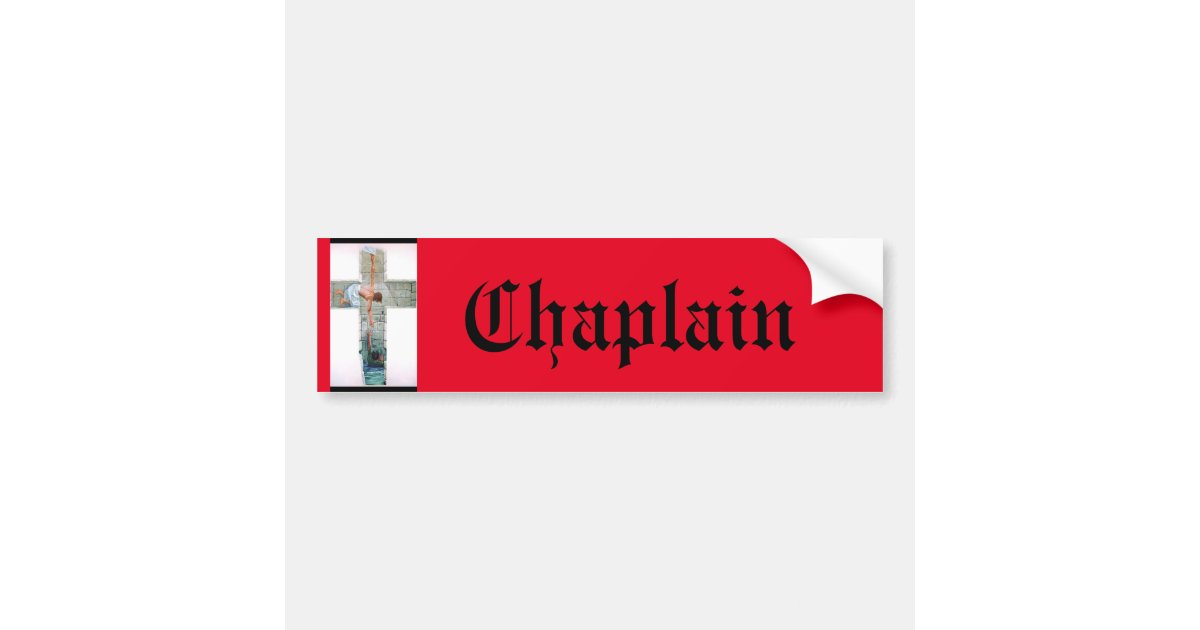 Chaplain bumper sticker | Zazzle