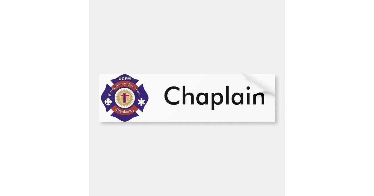 Chaplain Bumper Sticker | Zazzle