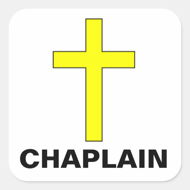 Chaplain Vehicle Decal Square Sticker | Zazzle
