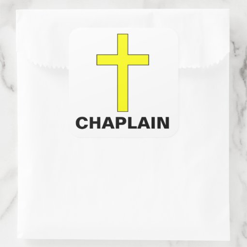 Chaplain Vehicle Decal Square Sticker | Zazzle
