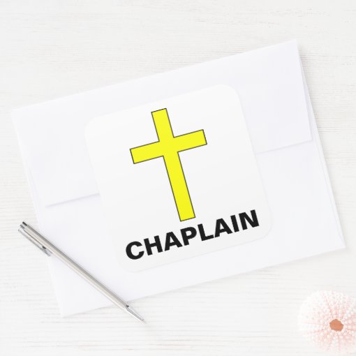 Chaplain Vehicle Decal Square Sticker | Zazzle