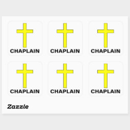 Chaplain Vehicle Decal Square Sticker | Zazzle