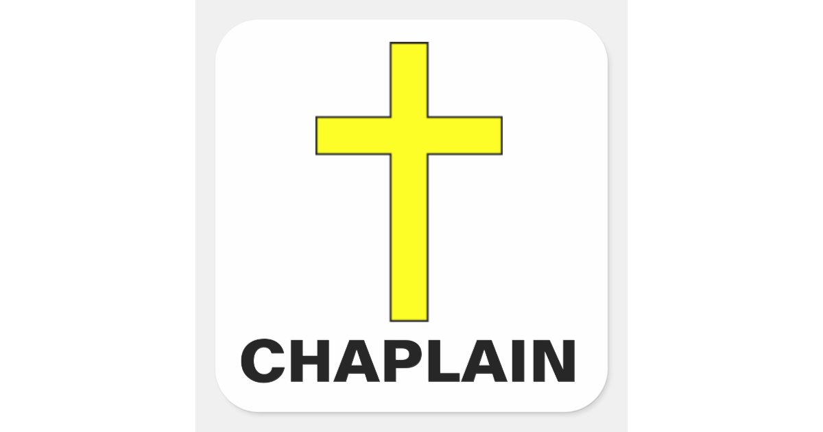 Chaplain Vehicle Decal Square Sticker | Zazzle
