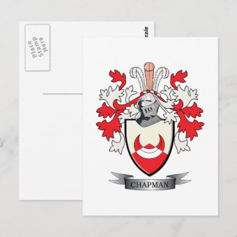 Chapman Coat of Arms Postcard | Zazzle