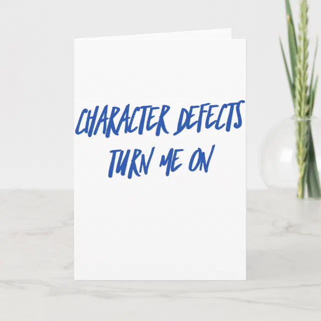 Character Defects Recovery Sober Drunk Card | Zazzle