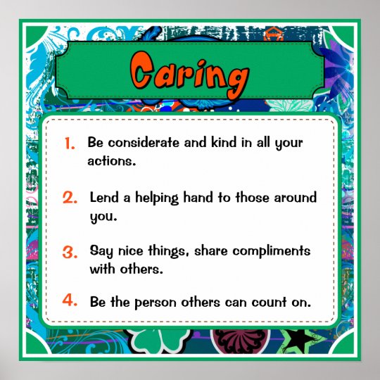 Character Traits Posters, Caring - 3 of 6 Poster | Zazzle.com