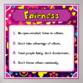 Character Traits Posters, Fairness - 4 of 6 Poster | Zazzle