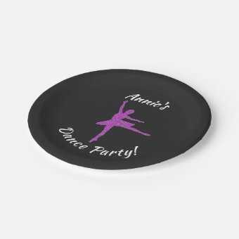 Charcoal Contemporary Dance Paper Plates | Zazzle