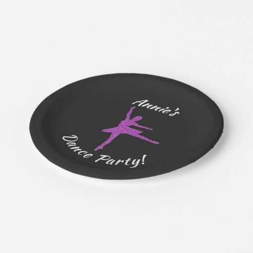 Charcoal Contemporary Dance Paper Plates | Zazzle