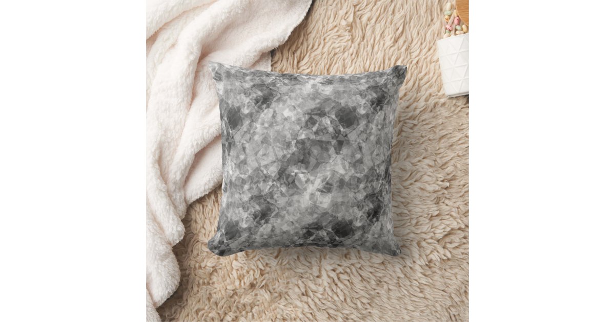 Charcoal Crumpled Texture Throw Pillow | Zazzle