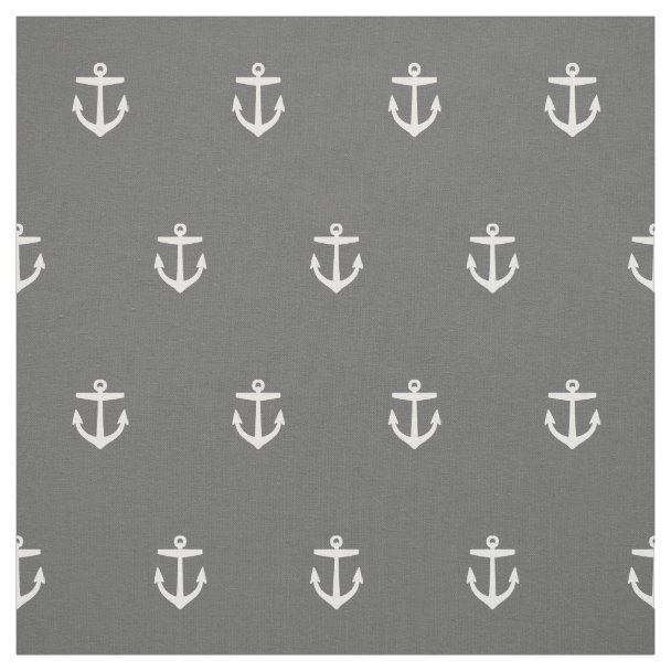 Anchor pattern fabric | Zazzle.com