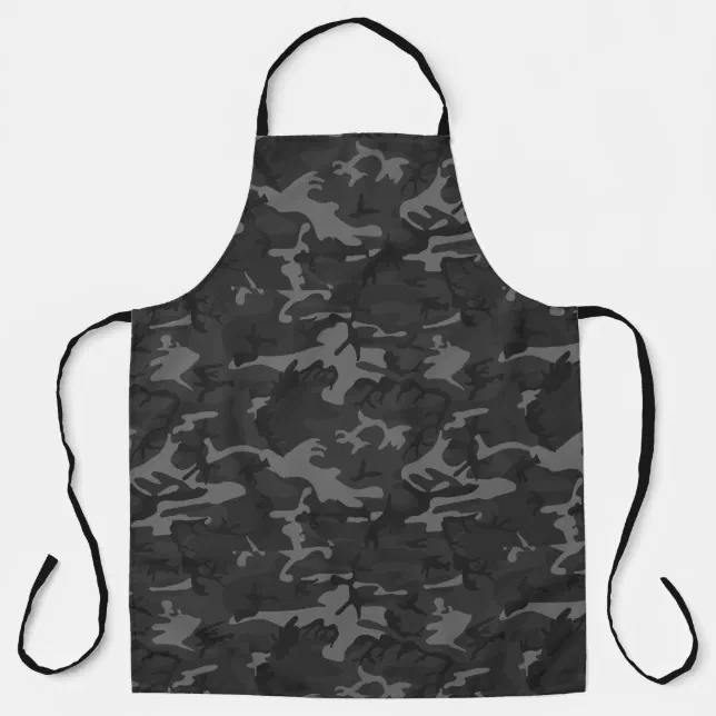 Charcoal Gray Camo Apron | Zazzle
