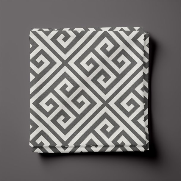 Sage Green Greek Key Pattern Fabric | Zazzle