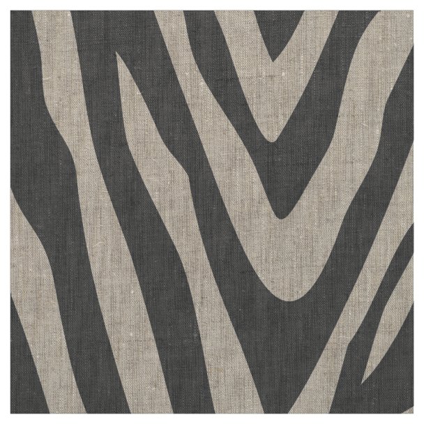 Gray Zebra Print Large Scale Fabric | Zazzle