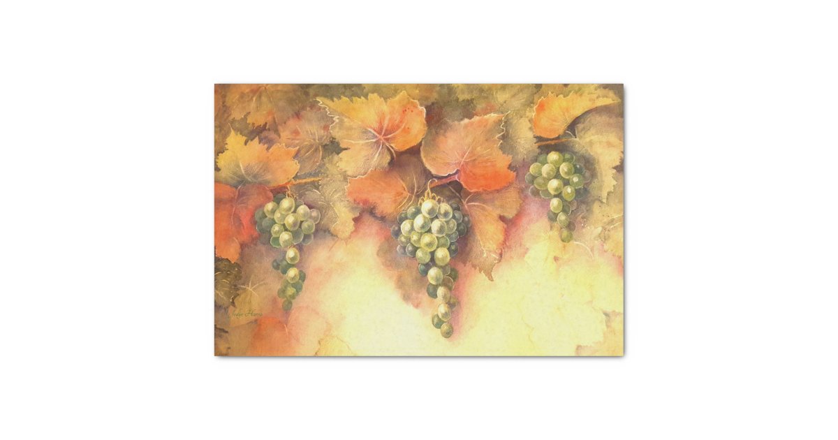 Chardonnay Grapes Tissue Paper | Zazzle
