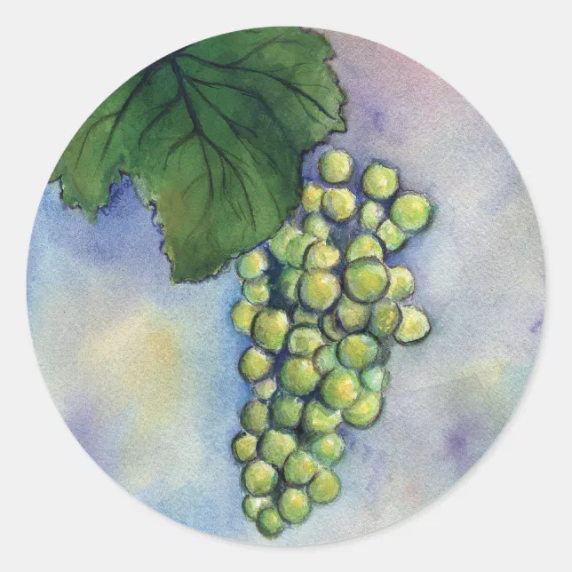 Chardonnay Wine Grapes Sticker | Zazzle