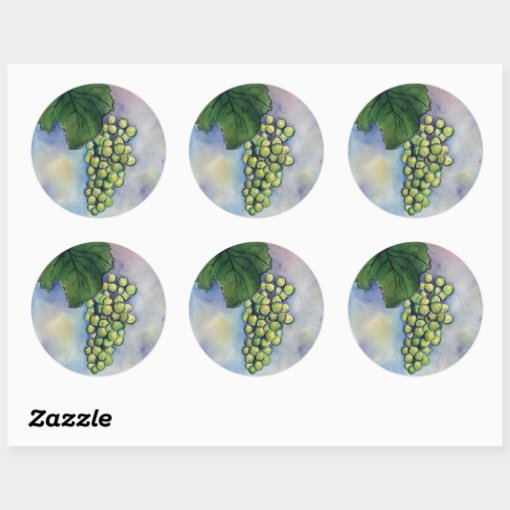 Chardonnay Wine Grapes Sticker | Zazzle
