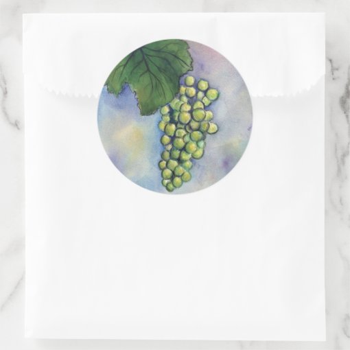 Chardonnay Wine Grapes Sticker | Zazzle