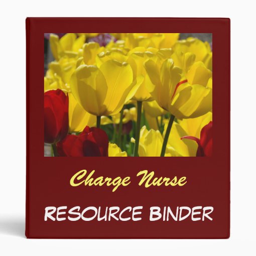 Charge Nurse Resource Binder Tulips Nurses Week | Zazzle