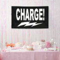 Charge! with Lightning Bolt Motivational Banner | Zazzle