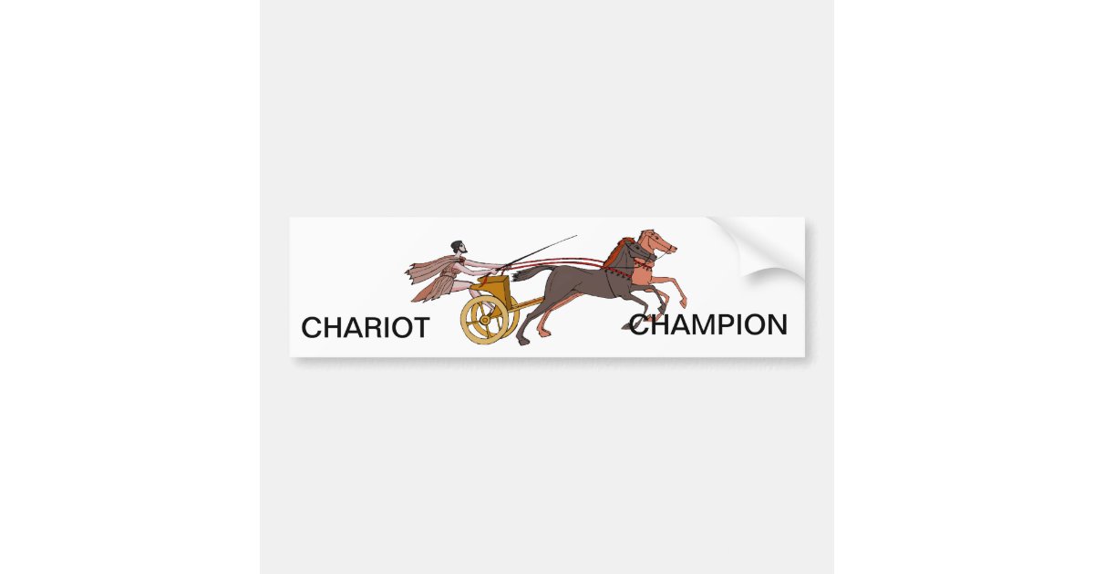 Chariot Champion Bumper Sticker | Zazzle