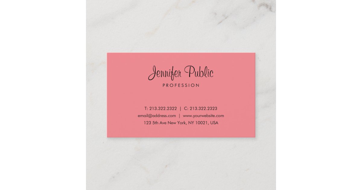 Charisma Color Modern Simple Template Typography Business Card | Zazzle