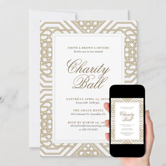 Charity Ball Party Invitation | Zazzle