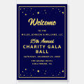 Charity Ball Silent Auction Large Welcome Sign | Zazzle