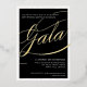 CHARITY GALA elegant formal calligraphy black gold Foil Invitation | Zazzle