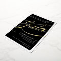 CHARITY GALA elegant formal calligraphy black gold Foil Invitation | Zazzle