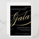 CHARITY GALA elegant formal calligraphy black gold Foil Invitation | Zazzle