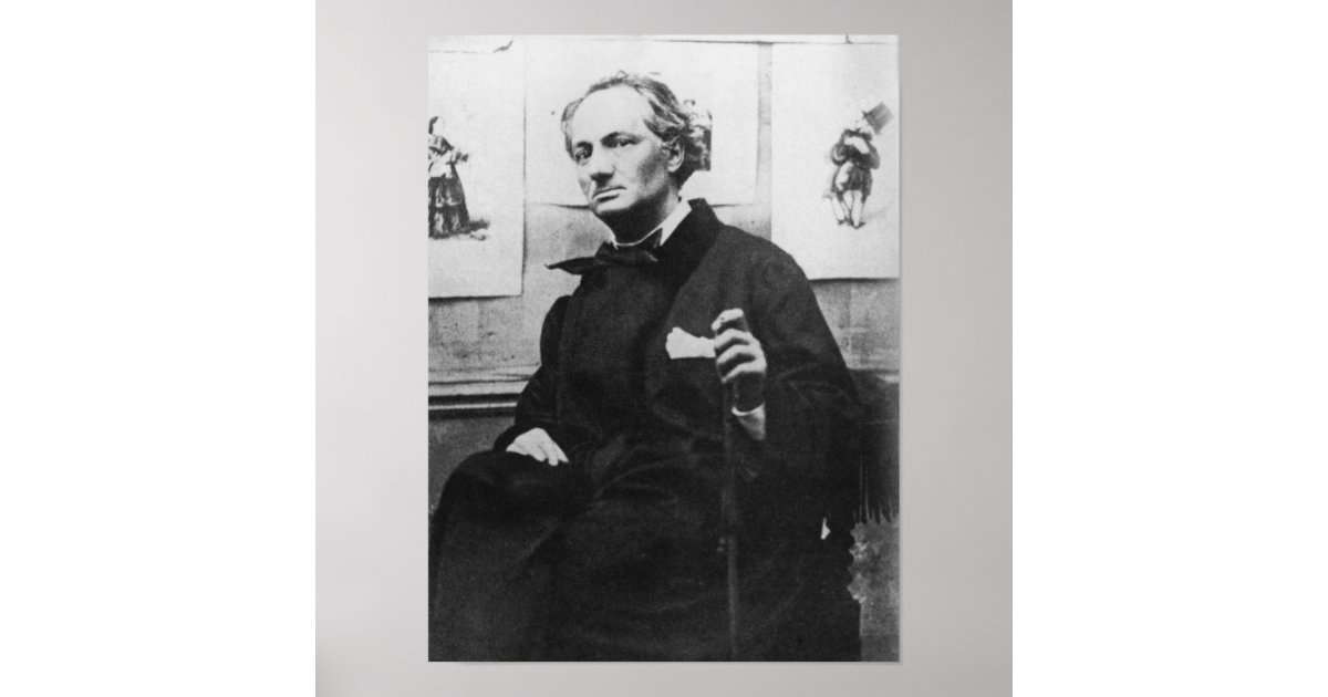 Charles Baudelaire with Engravings, c.1863 Poster | Zazzle