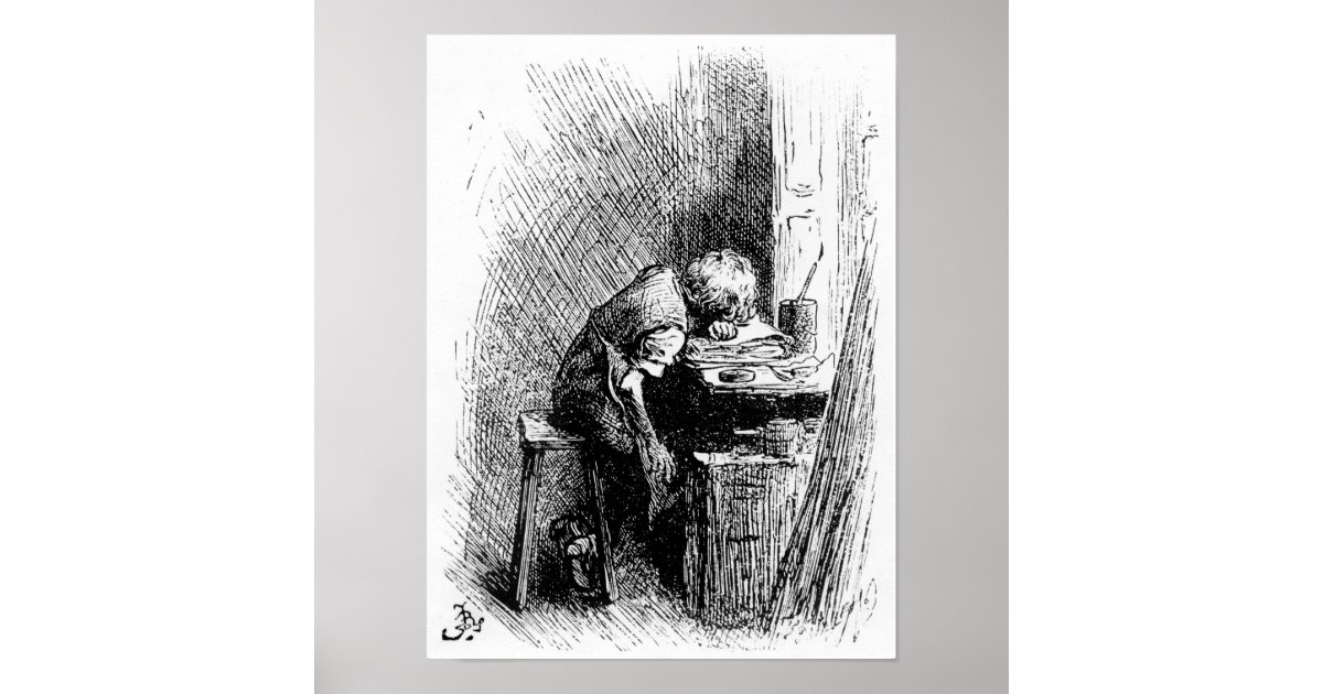 Charles Dickens at the Blacking Factory an Poster | Zazzle
