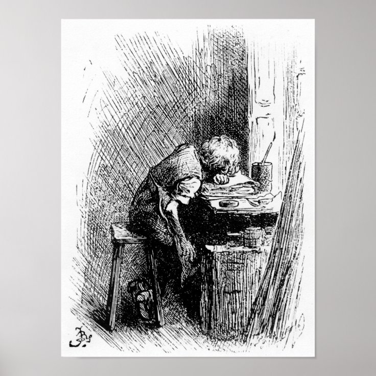 Charles Dickens at the Blacking Factory an Poster | Zazzle