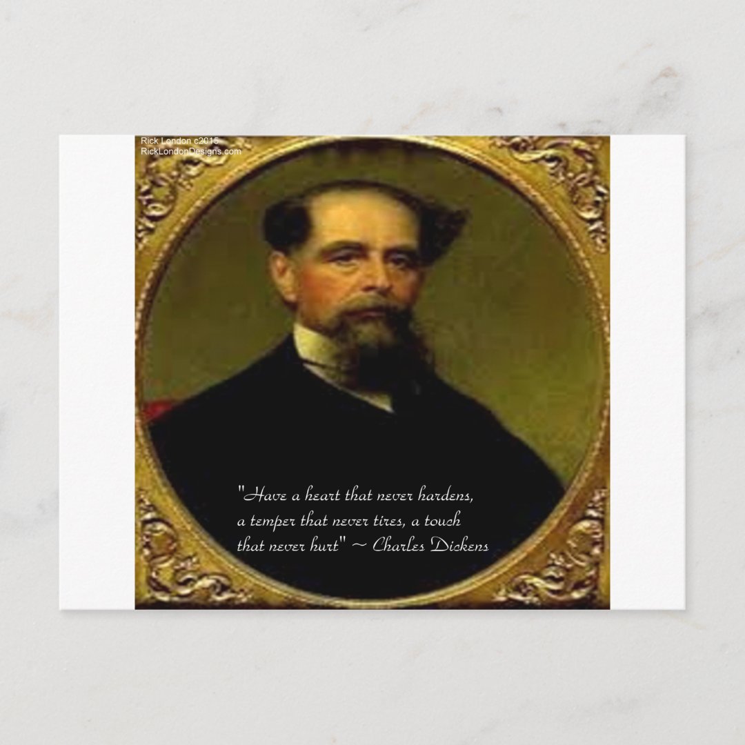 Charles Dickens & Heartfelt Quote Postcard | Zazzle