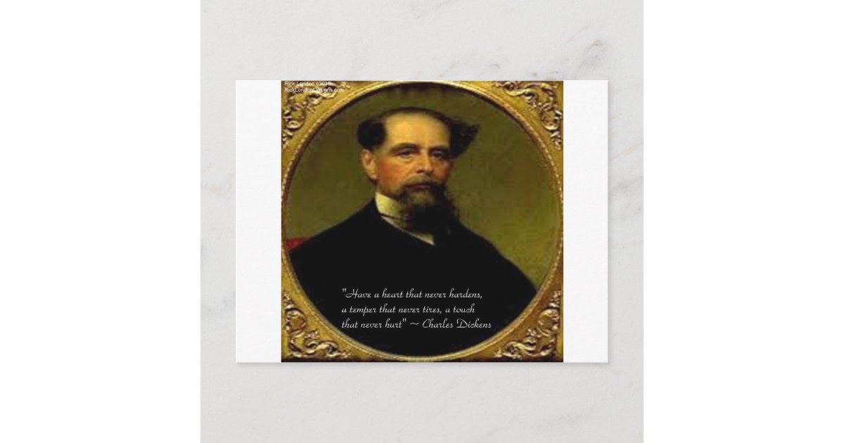 Charles Dickens And Heartfelt Quote Postcard Zazzle
