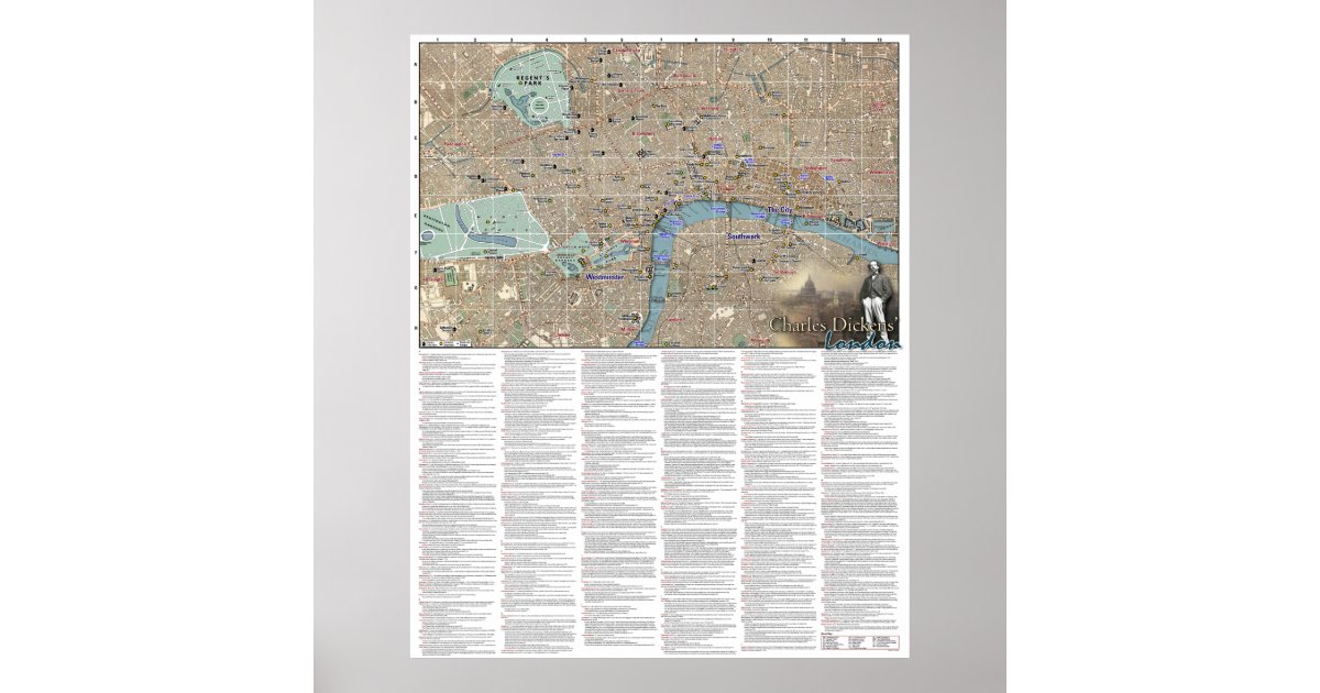 Charles Dickens London Poster Zazzle
