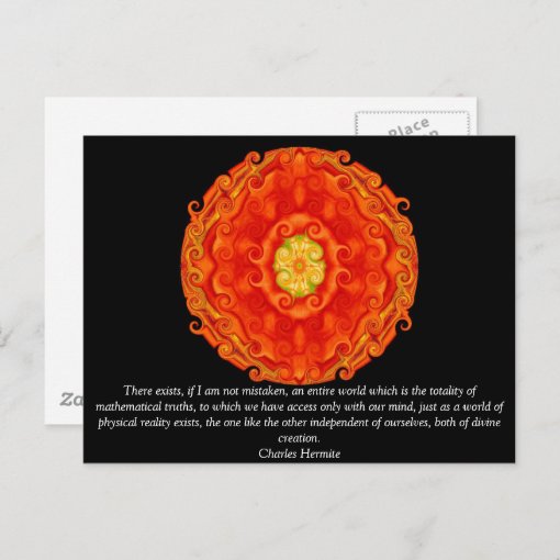 Charles Hermite quotation about math and truth Postcard | Zazzle