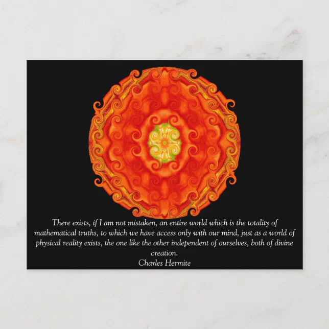 Charles Hermite quotation about math and truth Postcard | Zazzle