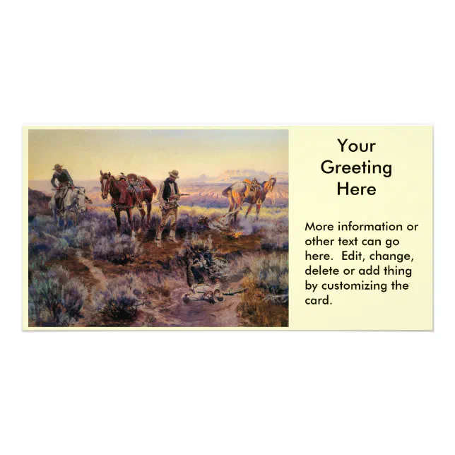 Charles M. Russell's Paying the Fiddler (1919) Card | Zazzle