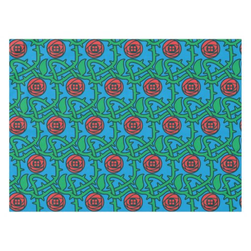 Charles Rennie Mackintosh Rose Pattern Tablecloth | Zazzle