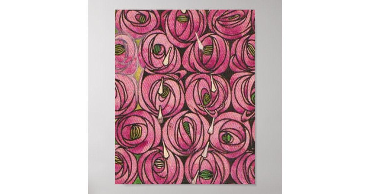 Charles Rennie Mackintosh - Roses Poster | Zazzle