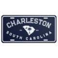 Charleston South Carolina Navy SC Flag Palm Trees License Plate | Zazzle