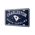 Charleston South Carolina Navy SC Flag Palm Trees License Plate | Zazzle