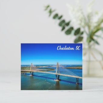 Charleston South Carolina Ravenel Bridge Photo Postcard | Zazzle